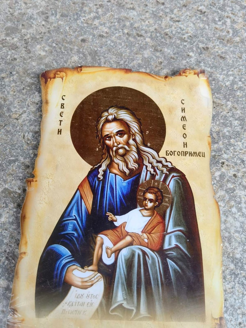 Orthodox Christian Icon of Simeon, Icon of Sveti Simeon Bogopriimec - Etsy