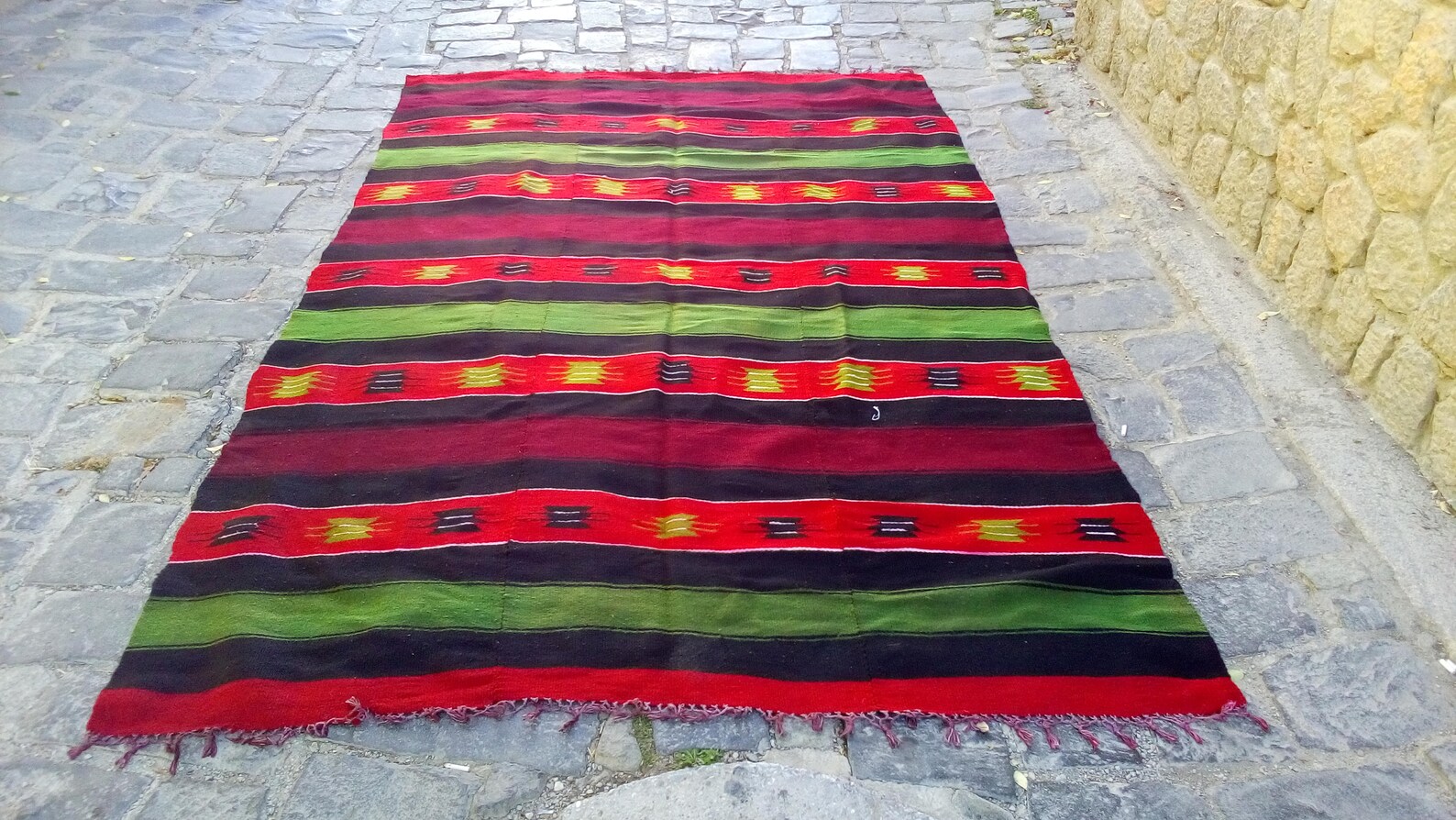 Carpet Folklore Pattern. Traditional Folklore Carpet. Handmade and ...