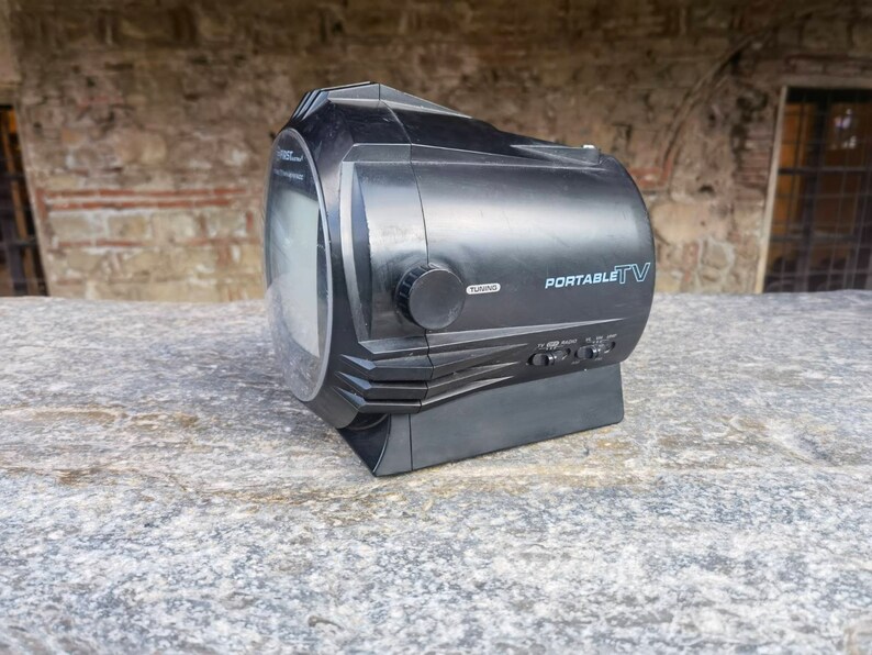 Mini Portable TV and Radio, Vintage Fist Portable TV and Radio Combo ...