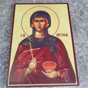 Icon of Saint Paraskeva, Orthodox Christian Icon of Sveta Petka - Etsy