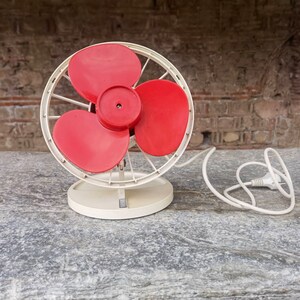 Vintage Two Speed Fan, Red Space Age 1960's Desk Fan - Etsy