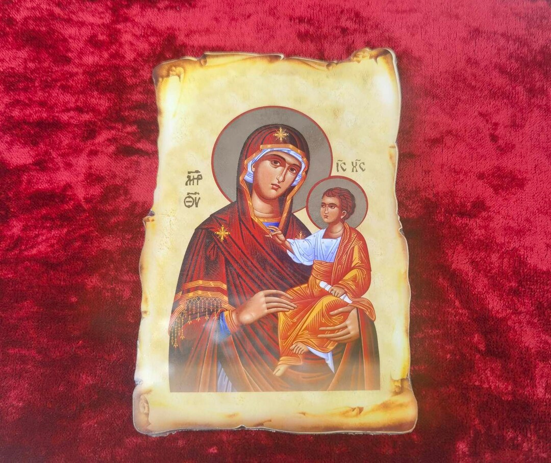Icon of Holy Mary and Jesus Christ, Orthodox Christian Icon of ...