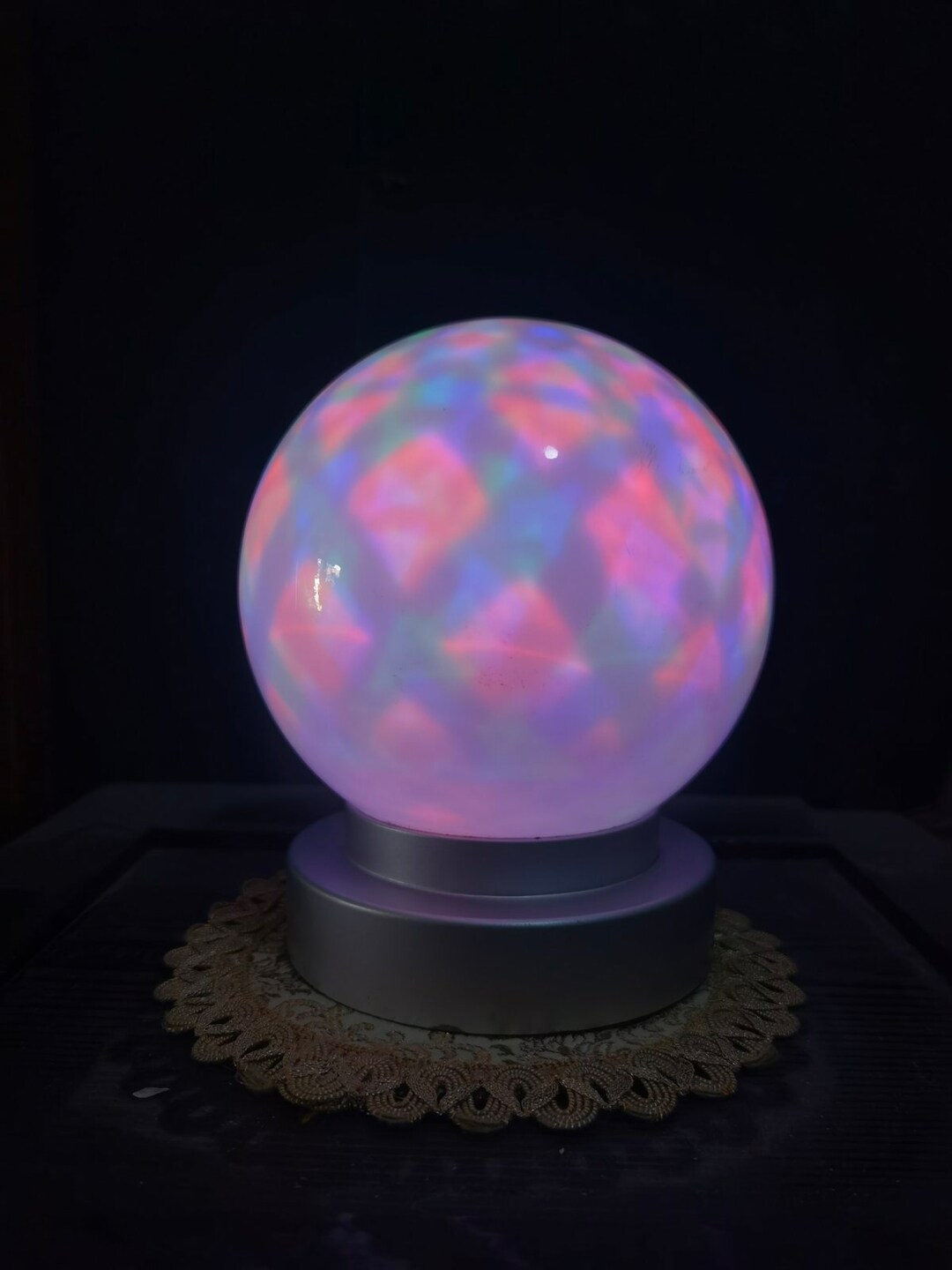 Vintage Table Top Lamp, Sphere Lamp, Decorative Celebrations Lamp - Etsy