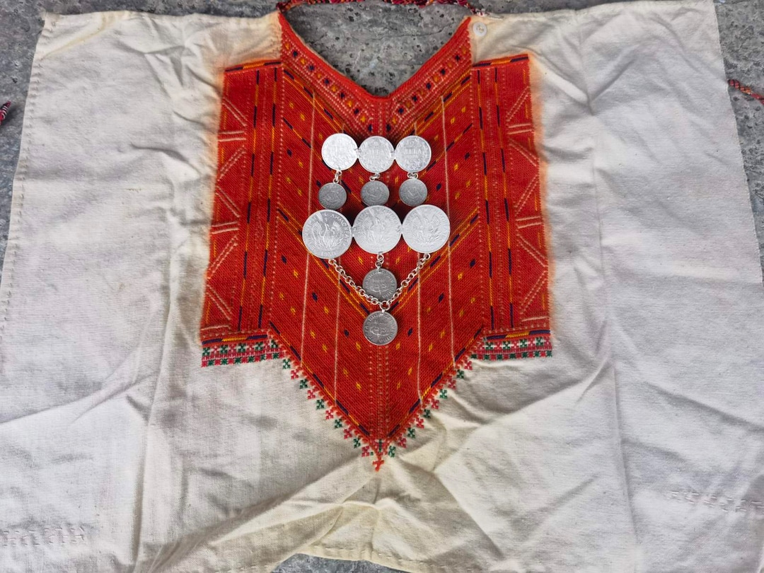Antique Hand Embroidered Bib, Decorated, Ceremonial Bib Part of Ethnic ...