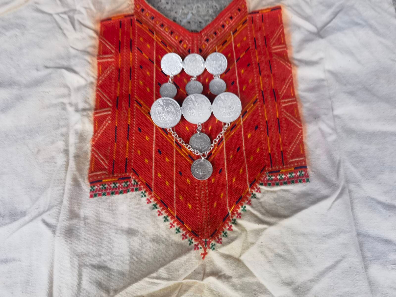 Antique Hand Embroidered Bib, Decorated, Ceremonial Bib Part of Ethnic ...