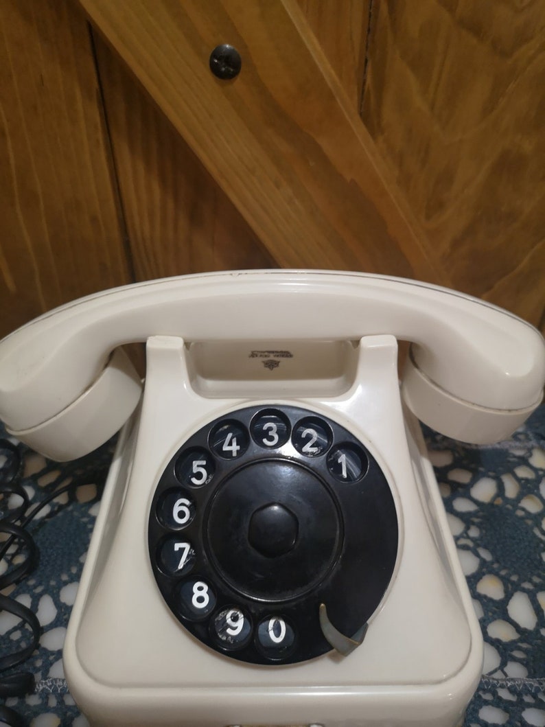 Vintage Bakelite White Ivory Telephone Rotary Bakelite Phone - Etsy