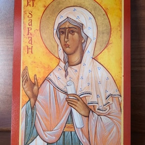 Saint Sarah Icon, Christian Icon of Saint Sarah - Etsy