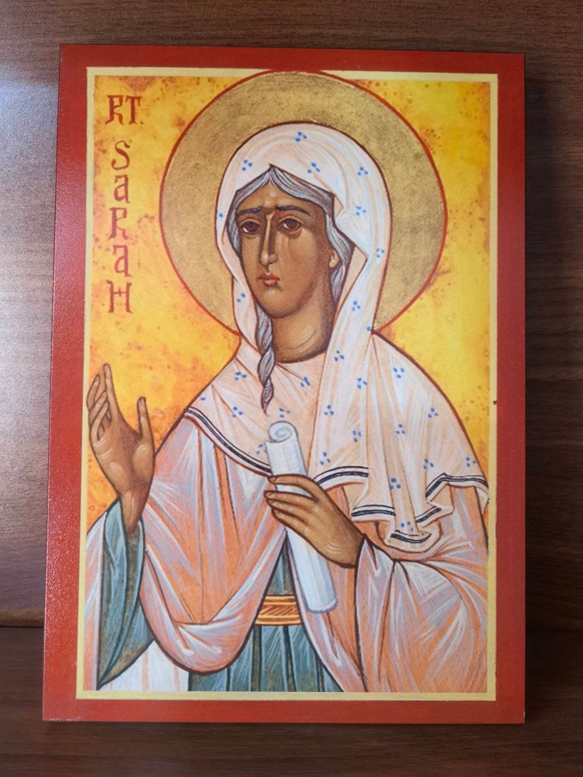 Saint Sarah Icon, Christian Icon of Saint Sarah - Etsy
