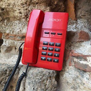 Digital Retro Red Telephone, Vintage Digital Wall Hanging Telephone ...