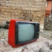 Panasonic 70s Space Age TV in Rich Red Color, Vintage Panasonic TR-602S ...