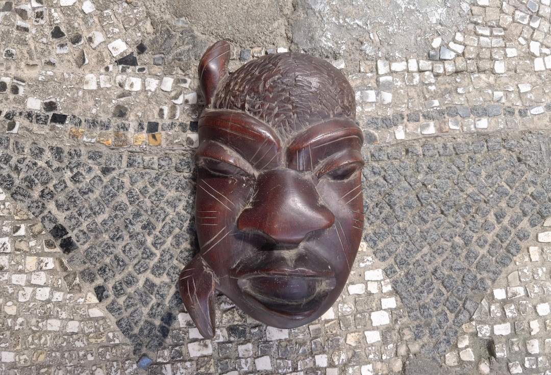 African Tribe Totem, Handmade, Hand Carved Wooden Totem, Vintage Totem ...