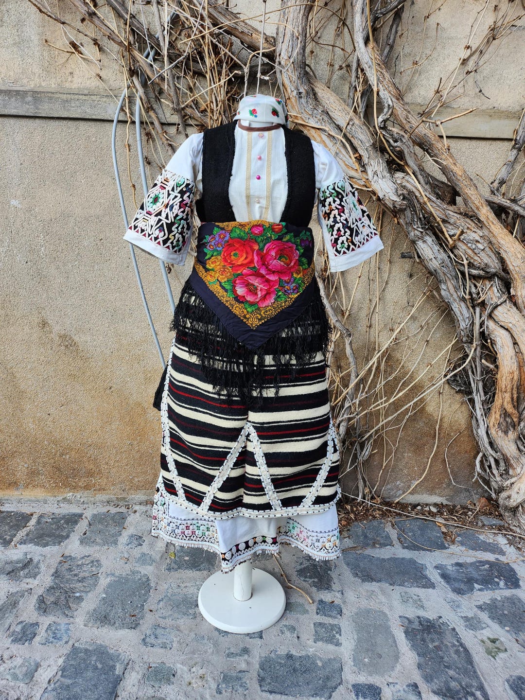 Woman's Antique Primitive Costume, Woman's Folklore Costume From ...