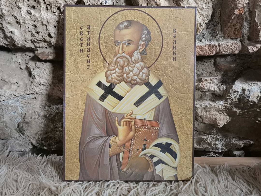 Christian Large Icon of St Athanasius of Alexandria, Saint Athanasius ...