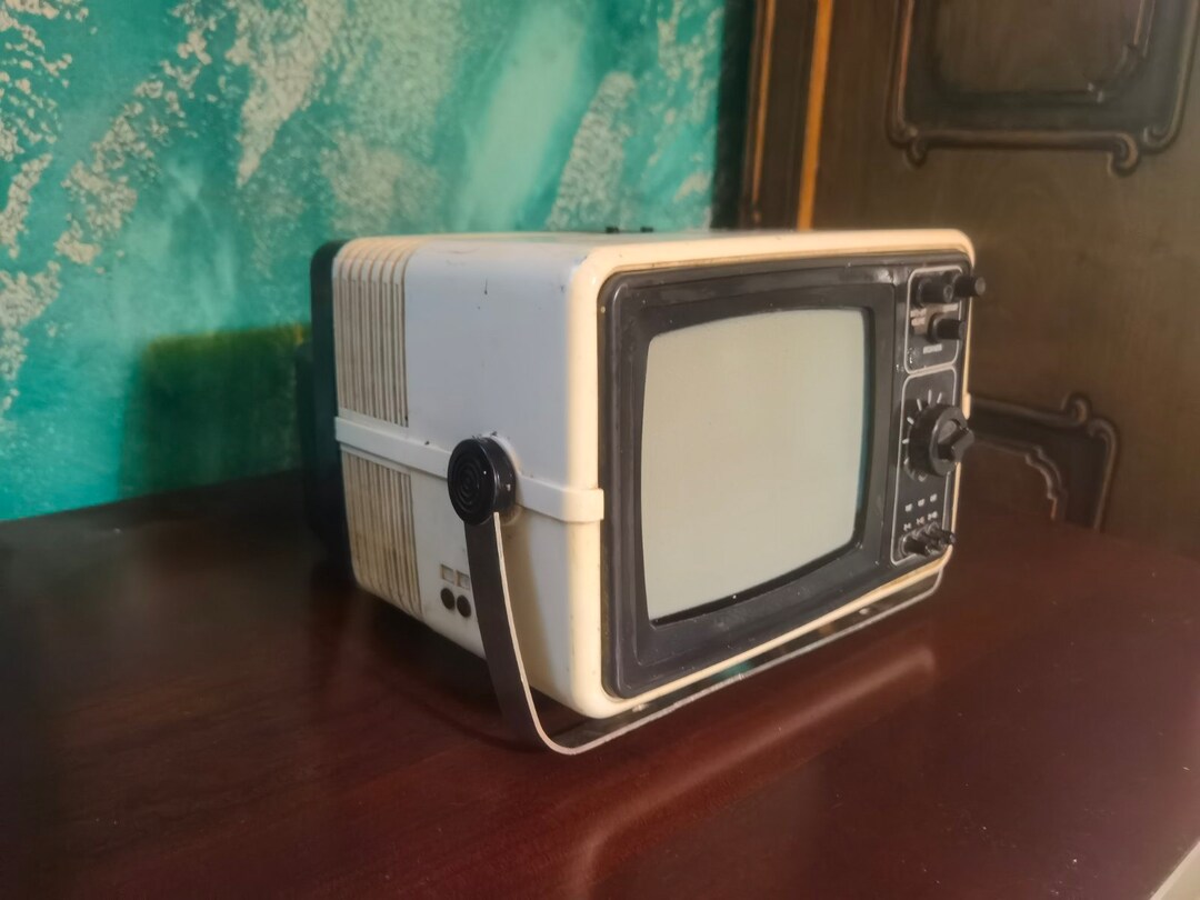 Euromatic 405 Vintage Portable Mini Television, Black and White Screen ...