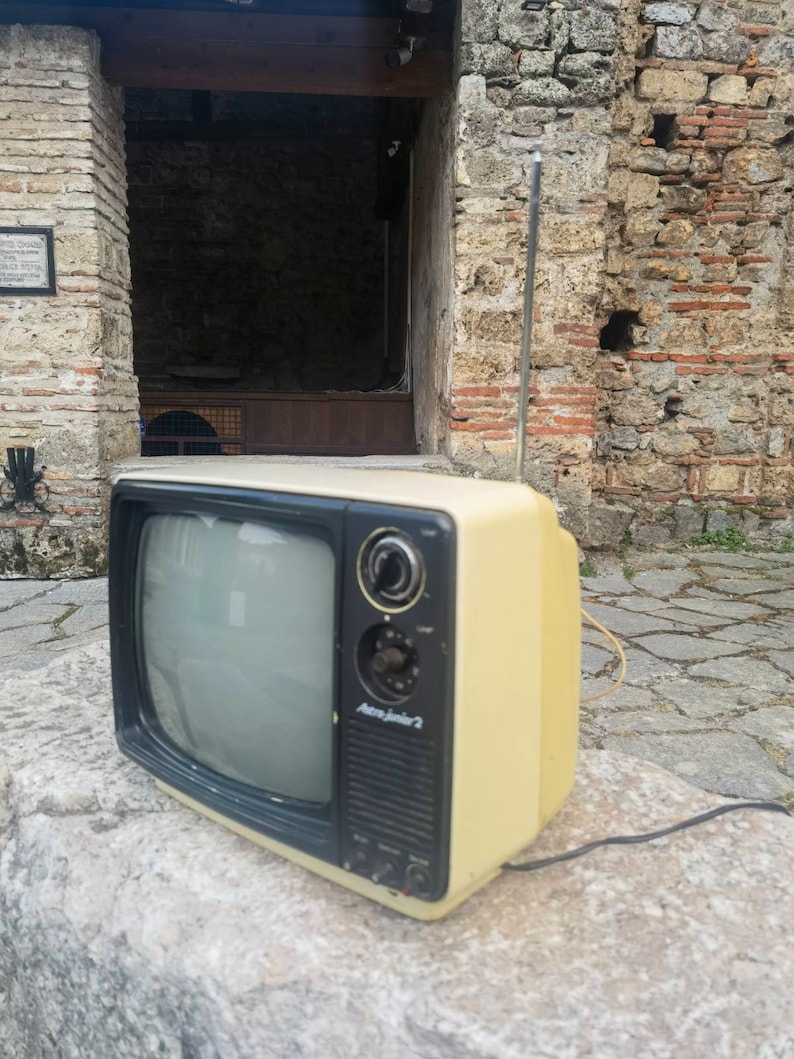 Mini Black and White CRT Television, Astra Junior 2 Television - Etsy