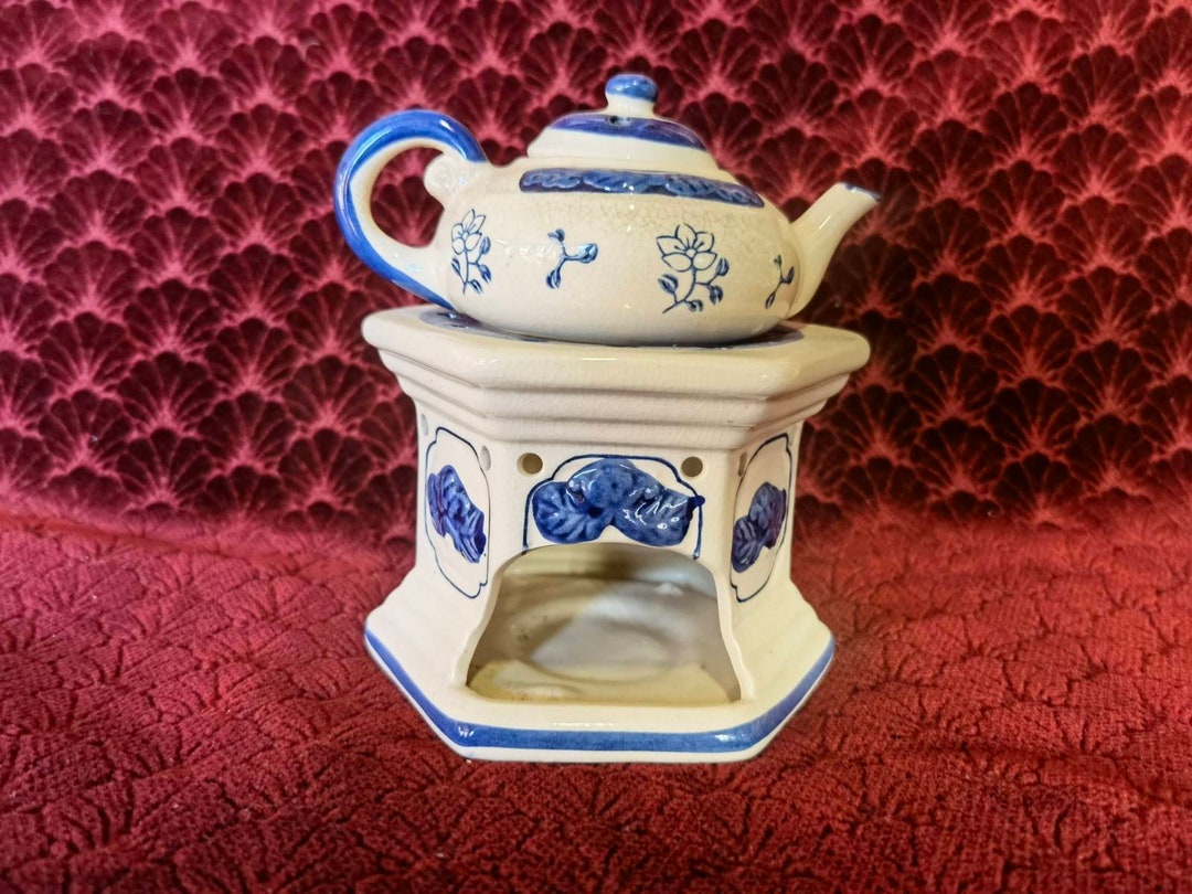 Decorative Vintage Teapot Candle Holder, Retro Ceramic Cute Candle ...