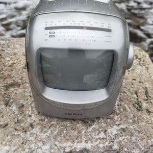Premier Silver Mini Portable TV and Radio Receiver, Vintage 1990's ...