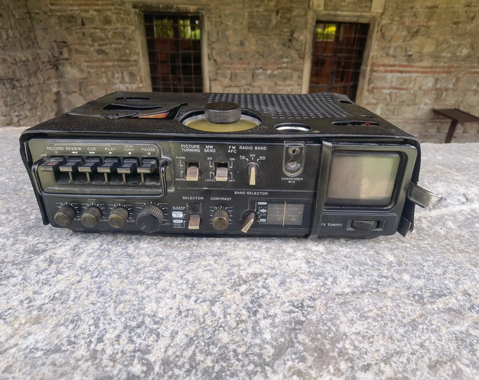 Vintage JVC PC-37 Working Portable Black Boombox / Radio / Tape Player ...