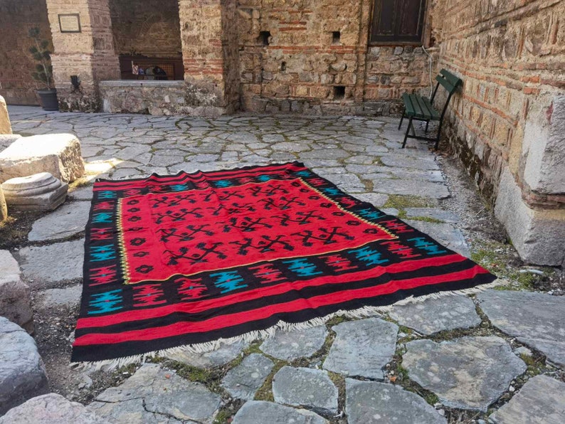 Traditional Balkan Rug, Macedonian Rug, Vintage Traditional Carpet - Etsy