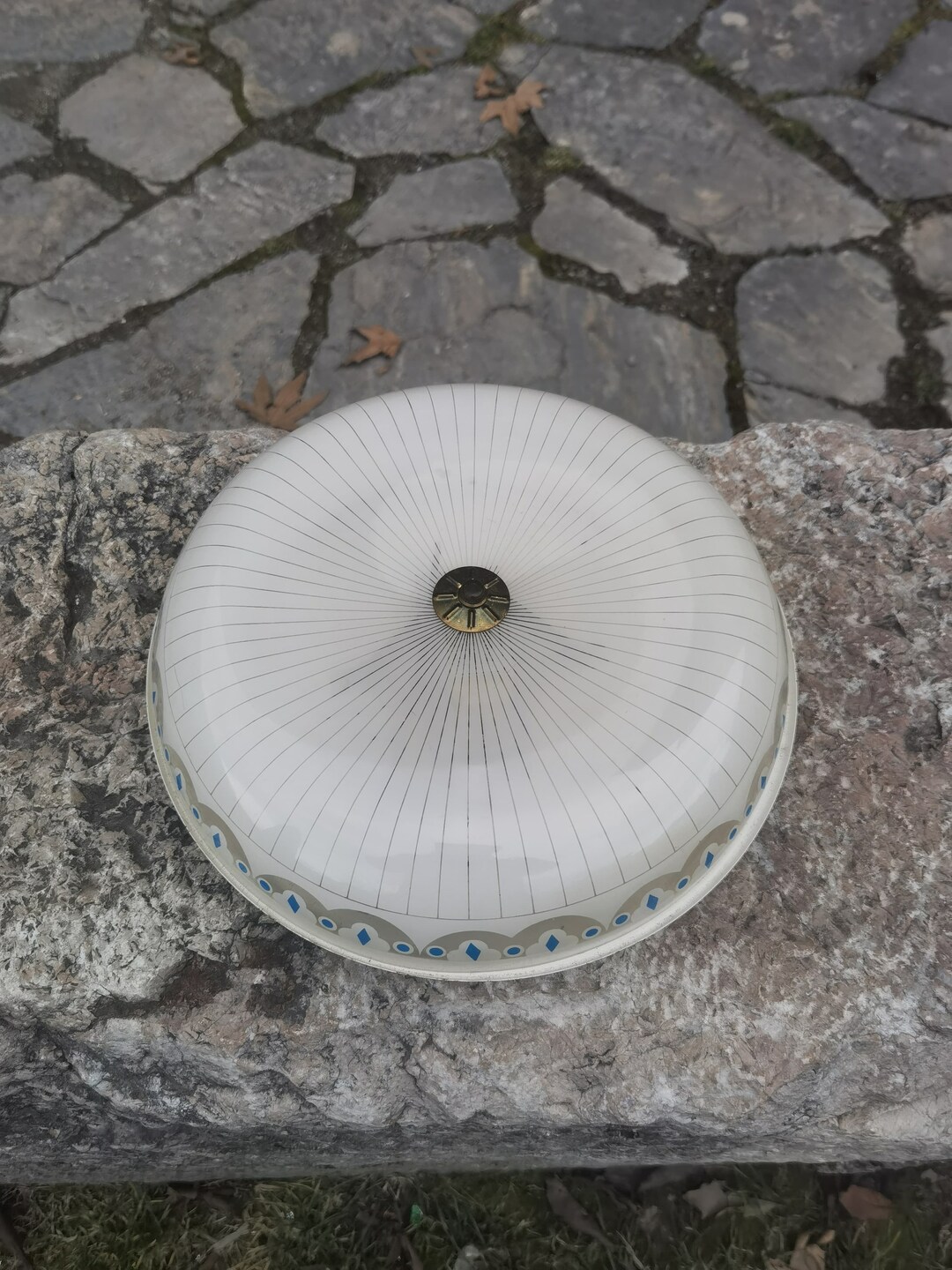 Round Chandelier Retro Style 1980', Vintage Round Ceiling Lamp - Etsy