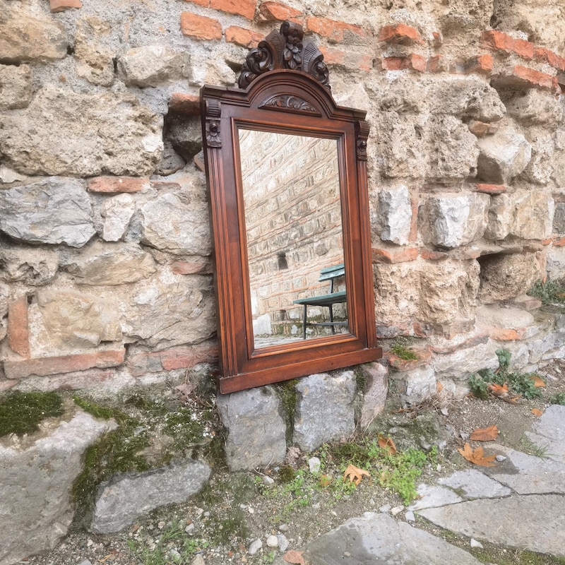 Antique Wood Mirror - Etsy