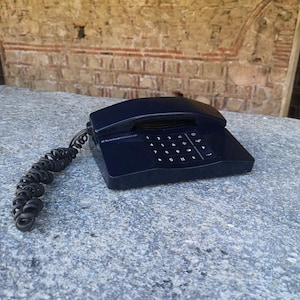 Retro Digital Telephone, Desk Dark Blue Vintage Phone - Etsy