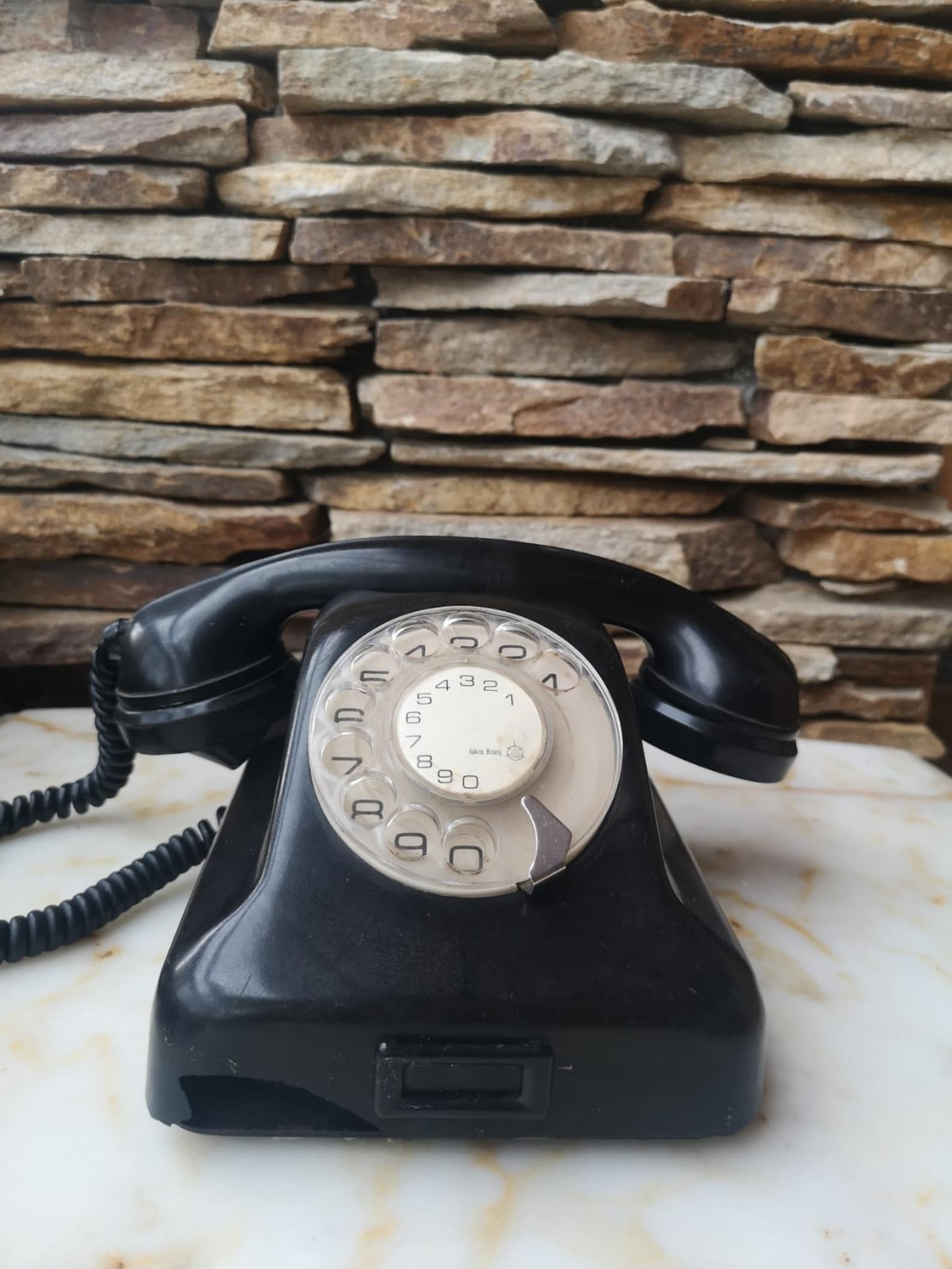 Vintage Black Rotary Phone, Black Bakelite Phone Made by Iskra - Etsy