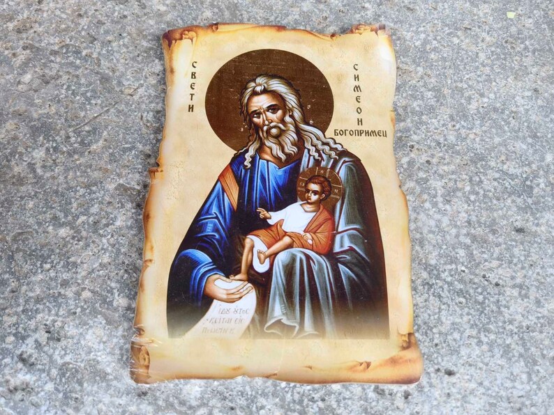 Orthodox Christian Icon of Simeon, Icon of Sveti Simeon Bogopriimec - Etsy