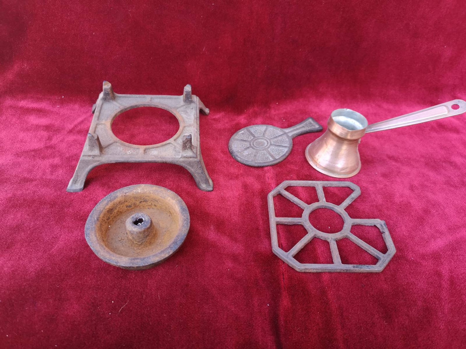 Old Metal Water Heater and a Gezve for Making Turkish Coffee, Copper ...