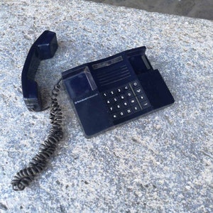 Retro Digital Telephone, Desk Dark Blue Vintage Phone - Etsy