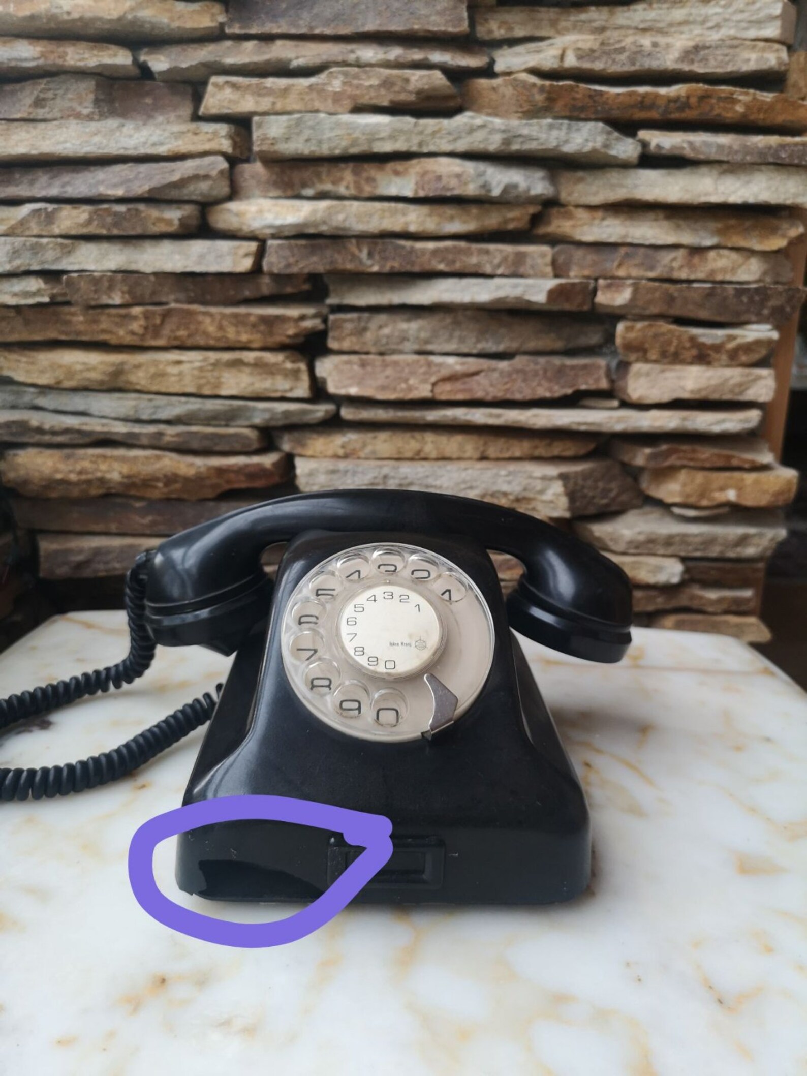 Vintage Black Rotary Phone Black Bakelite Phone Made by Iskra | Etsy
