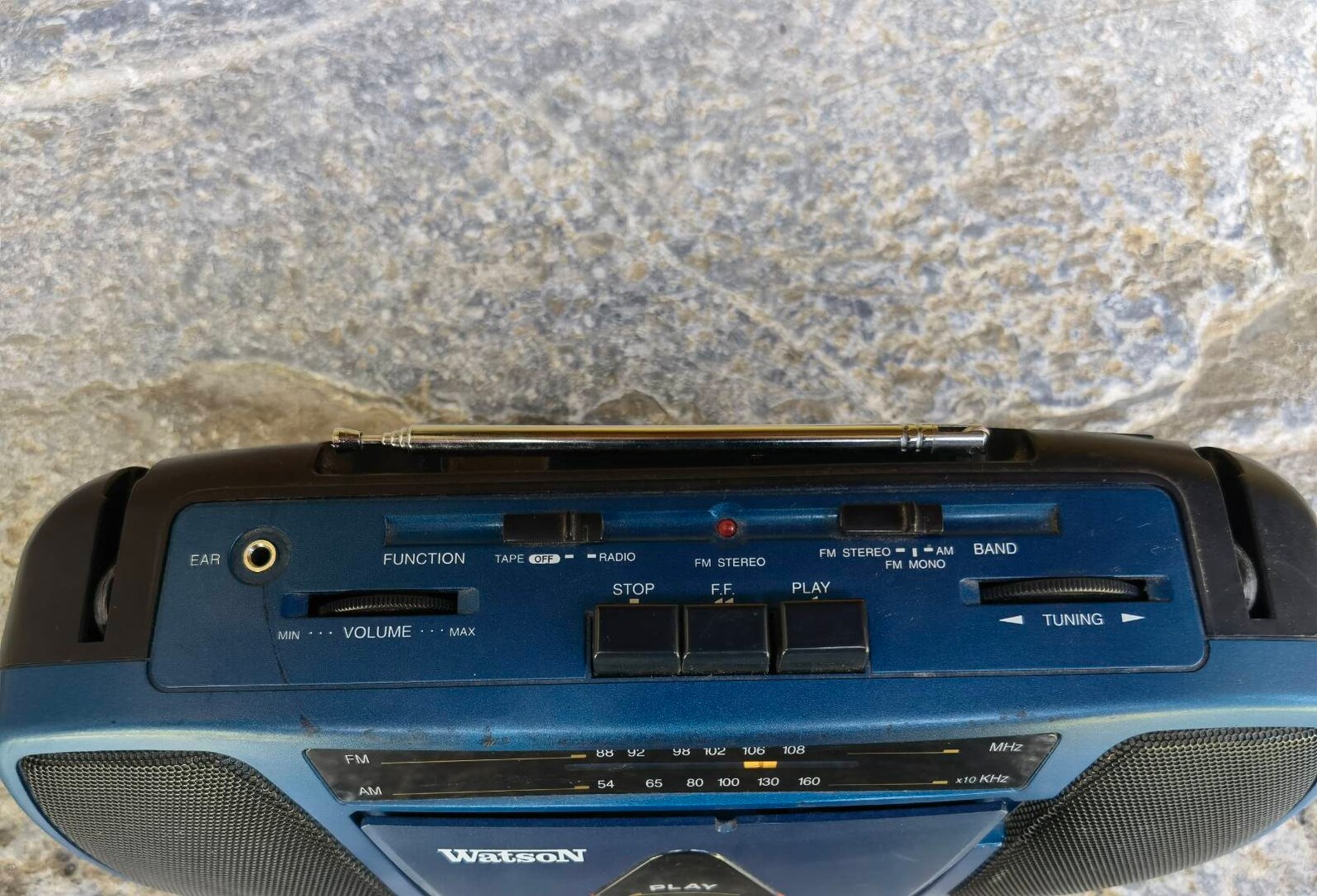 Portable Blue Cassette Player, Vintage Watson Portable Cassette Player ...