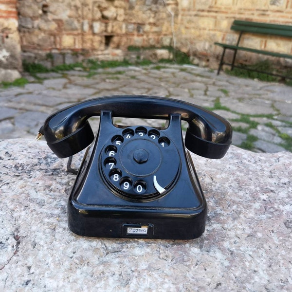 Black Bakelite Phone - Etsy