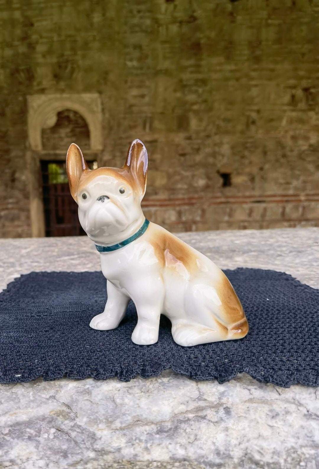 Rare Porcelain French Bulldog Figurine, Vintage Porcelain Rare Dog ...