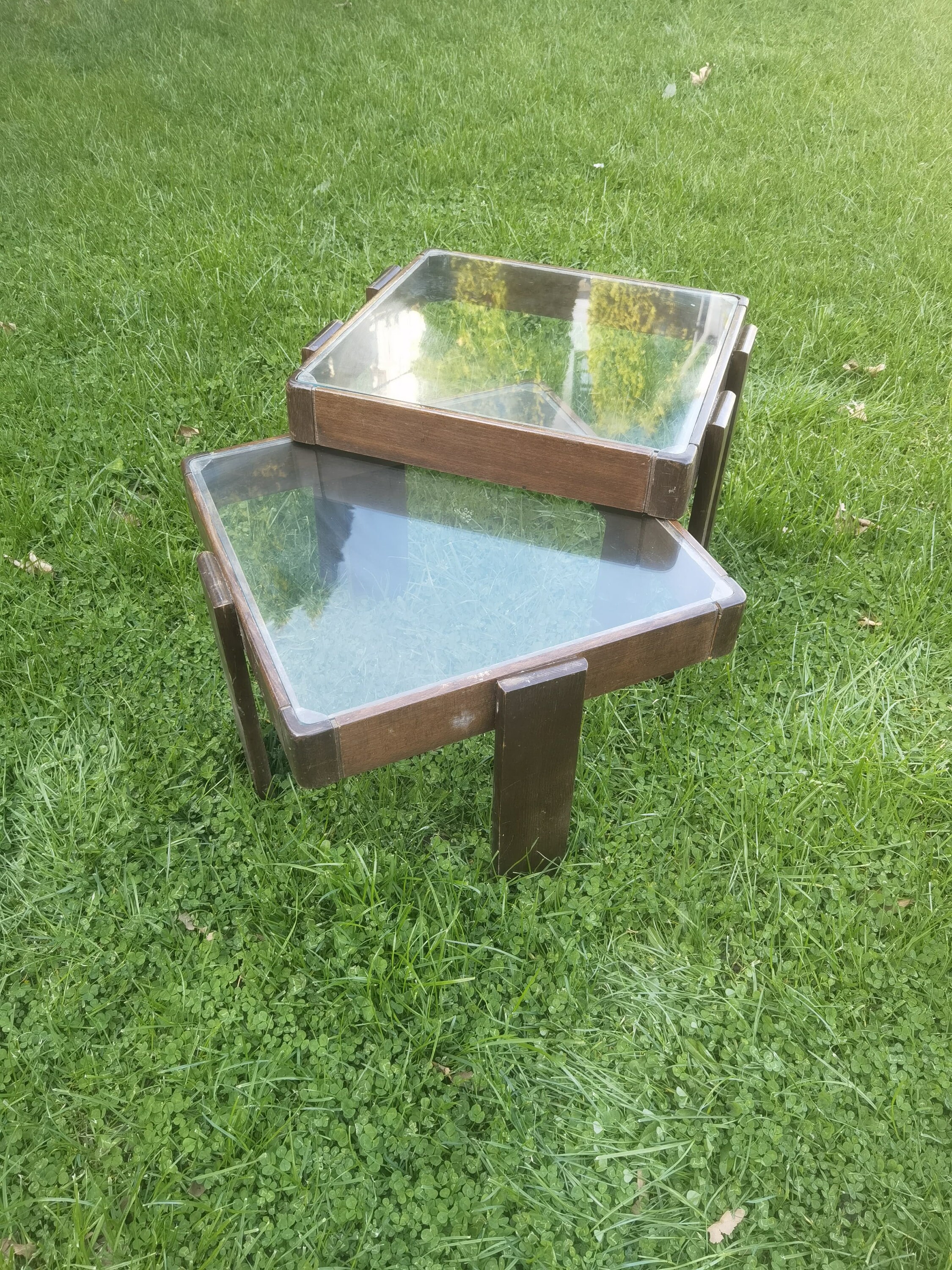 Cubism Art Deco Nesting Tables, Vintage 1970's Meblo Nesting Tables - Etsy