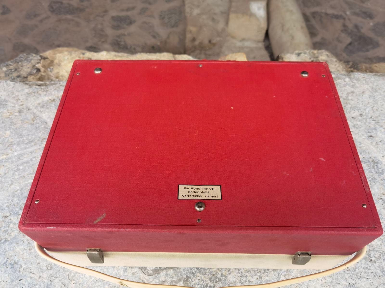 Vintage Record Player Solo, Retro Red Record Player Made in Germany - Etsy