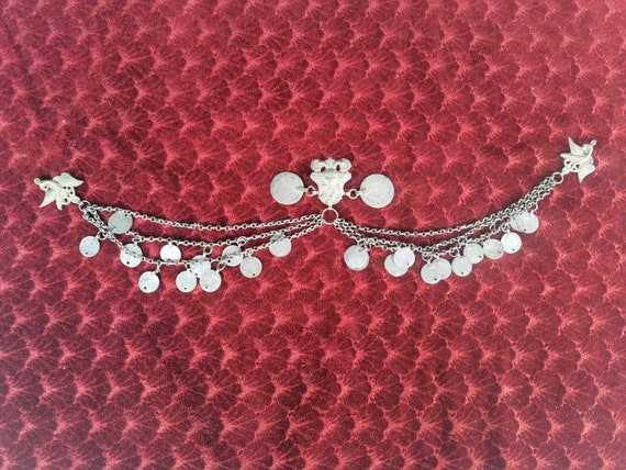 Silver woman's ethnic decorative chest chain, Radovis… - Gem