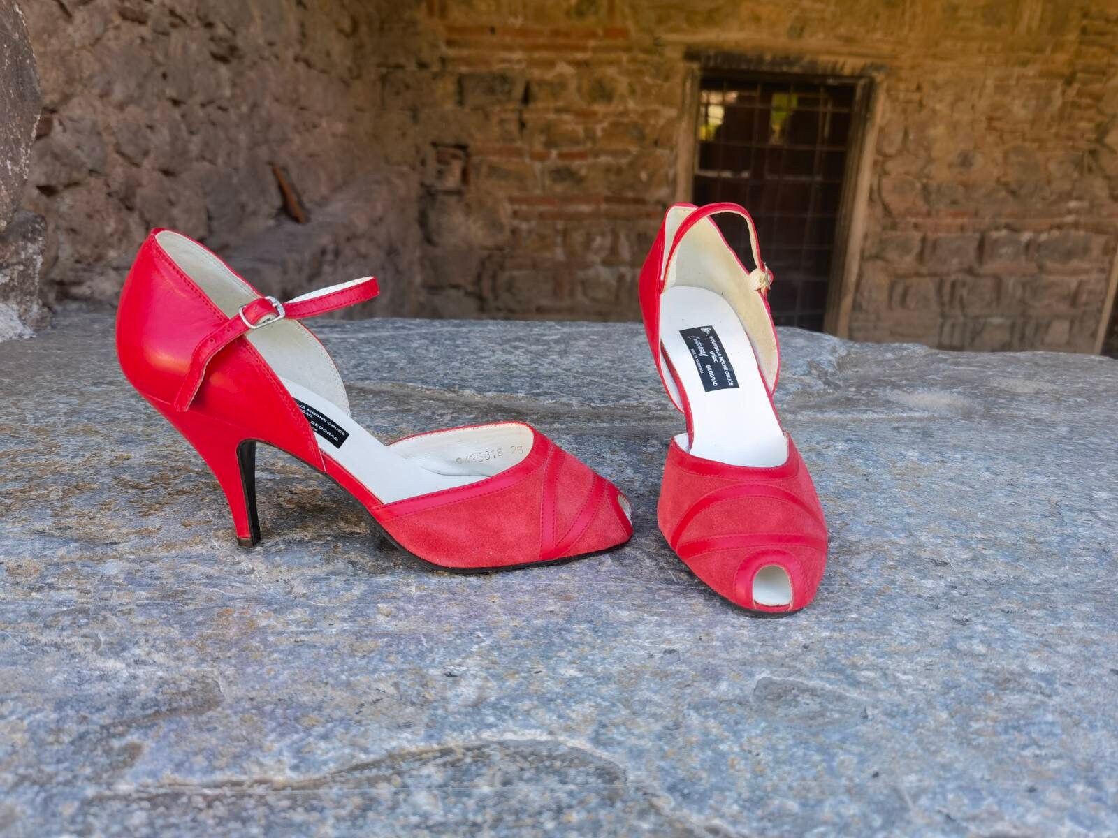 Women's Red Leather Shoes, Vintage Red Shoes - Etsy