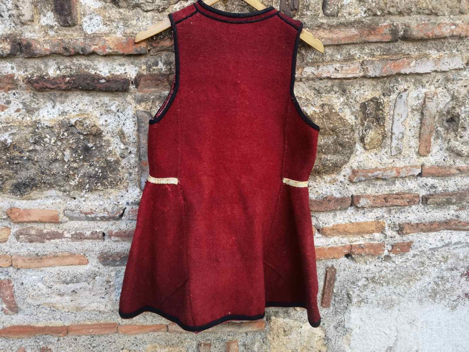Red Woolen Vest of Strusko Pole Region Vest-dzube Part of - Etsy