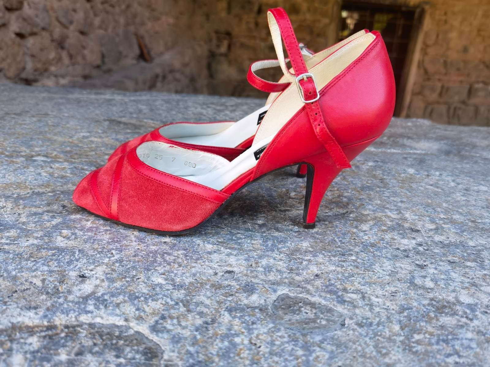 Women's Red Leather Shoes, Vintage Red Shoes - Etsy