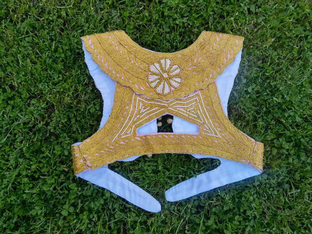 Gold Thread - Srma Completely Hand Embroidered, Handmade Vintage Ethnic ...
