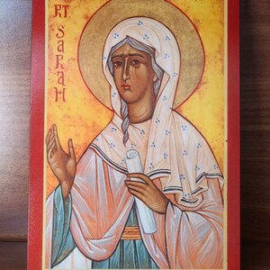 Saint Sarah Icon, Christian Icon of Saint Sarah - Etsy