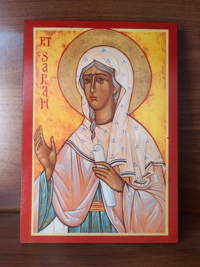 Saint Sarah Icon, Christian Icon of Saint Sarah - Etsy