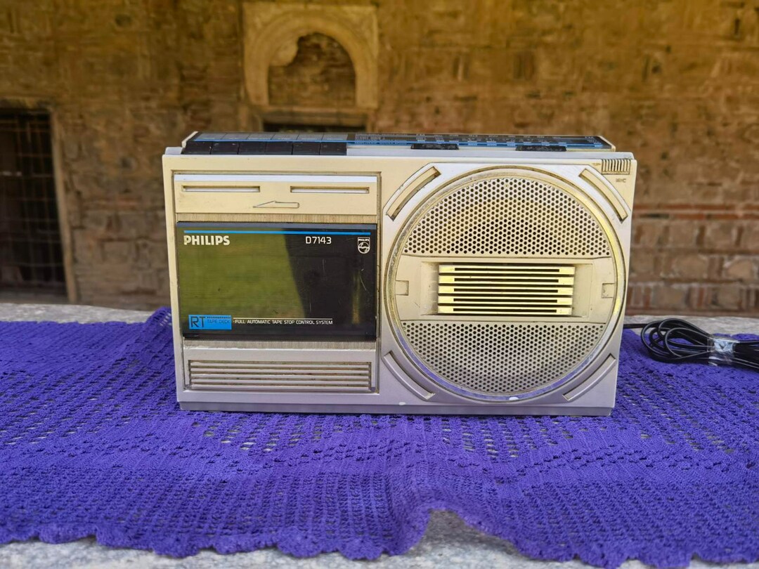 Portable Radio Cassette Player Phillips D7143, Vintage Portable ...