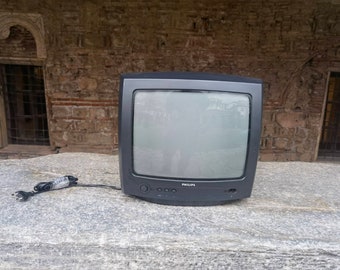 Vintage Philips CRT Television Color Screen 1990's - Etsy