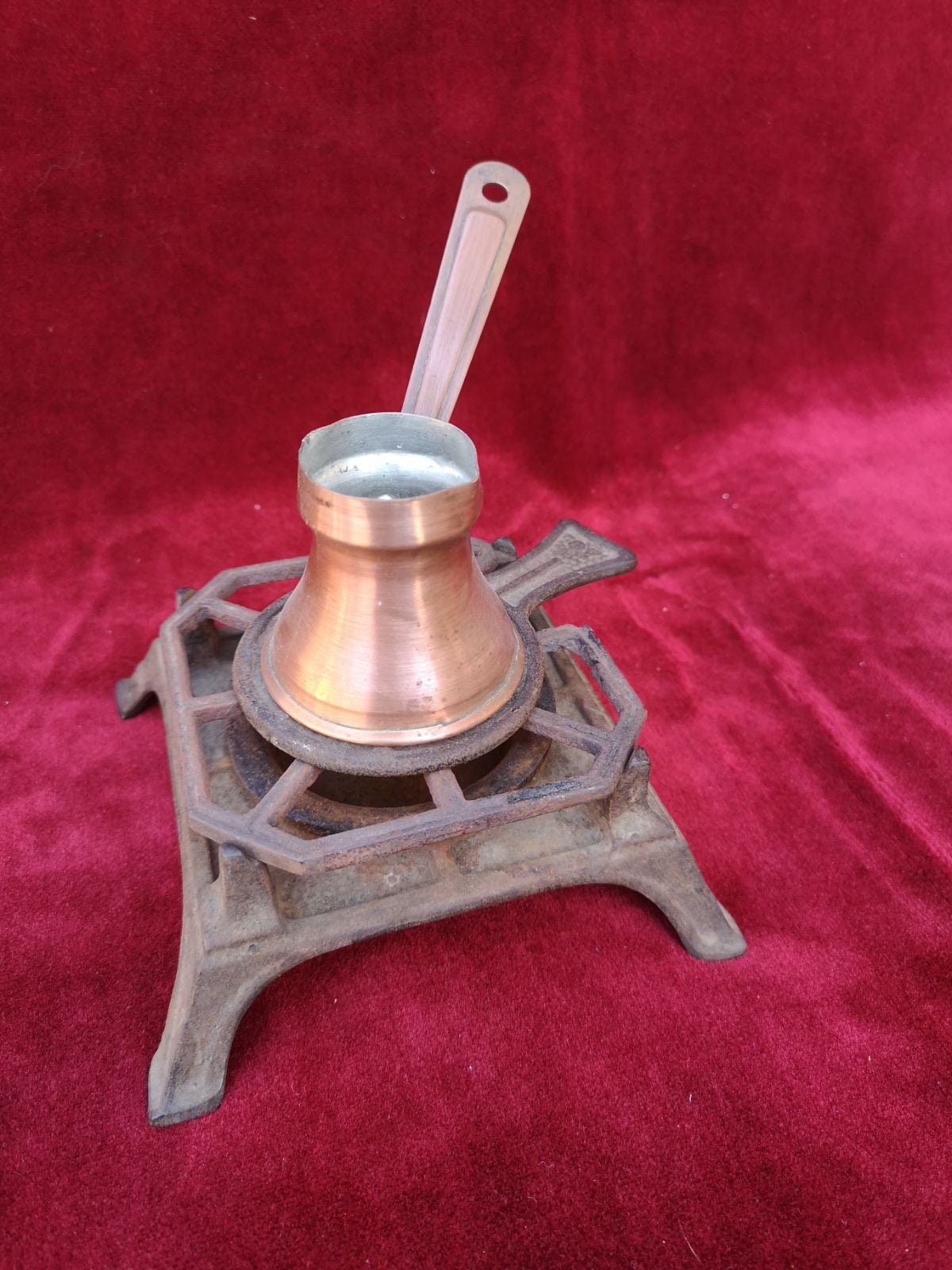 Old Metal Water Heater and a Gezve for Making Turkish Coffee, Copper ...