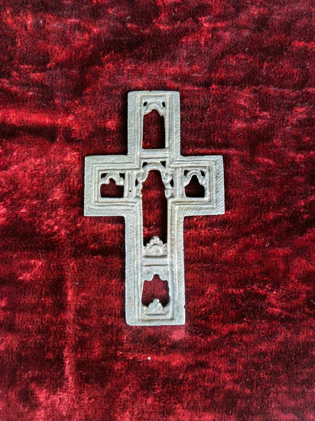 Metal Antique Cross, Woman's Macedonian Ethnic Costume Decorative ...