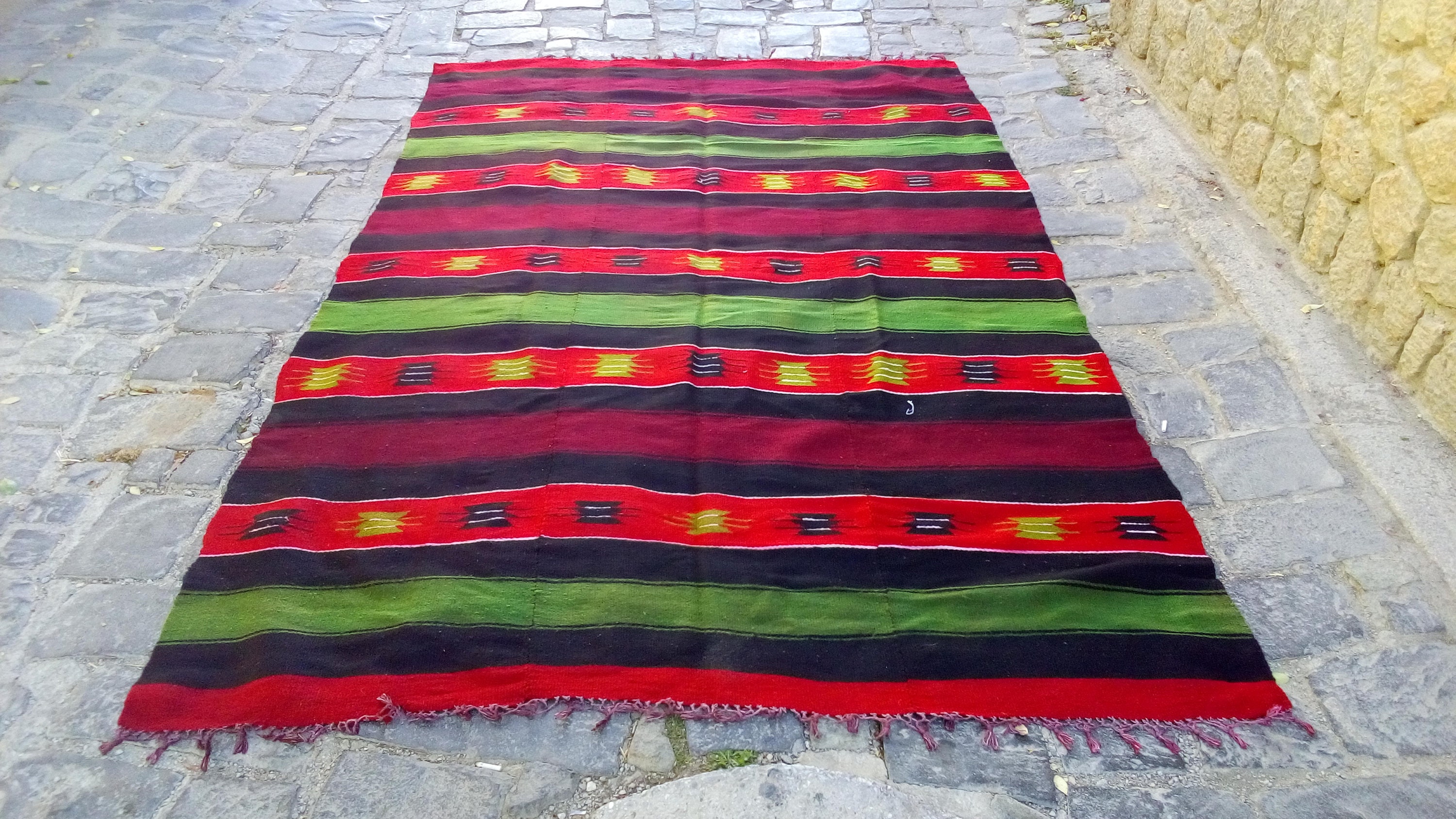 Carpet Folklore Pattern. Traditional Folklore Carpet. Handmade and ...