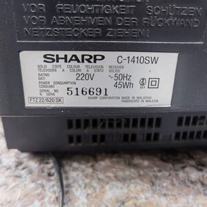 Sharp Vintage CRT Television, Color Screen 35cm, Sharp Gaming TV ...