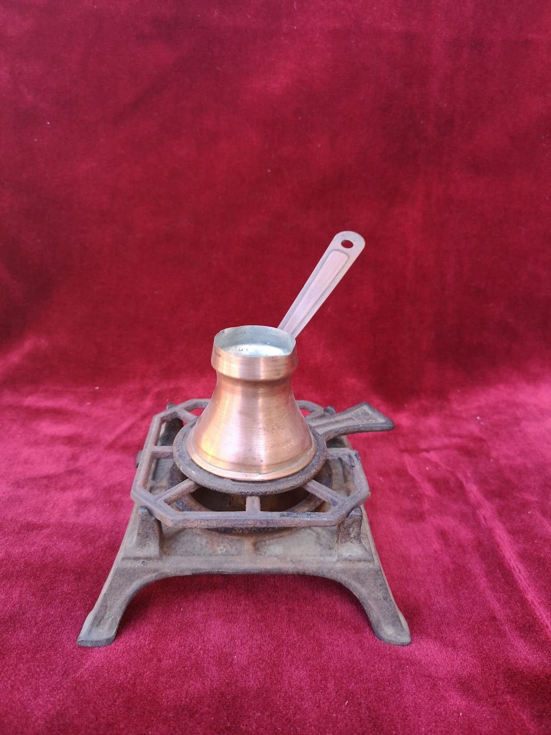 Old Metal Water Heater and a Gezve for Making Turkish Coffee, Copper ...